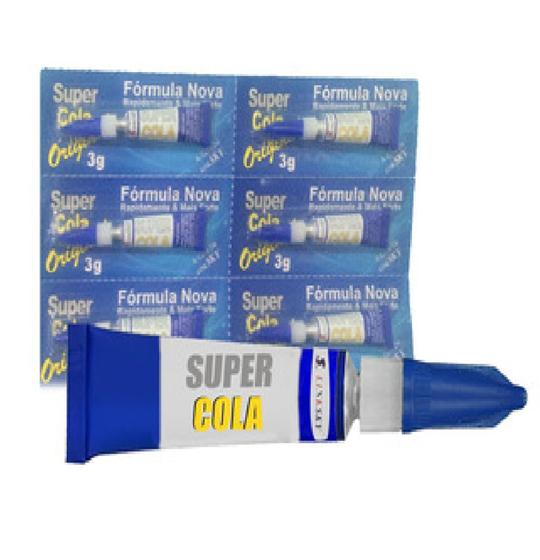 Kit 12 Unidade Super Cola Instantânea Cartela Original Bonder Super ...