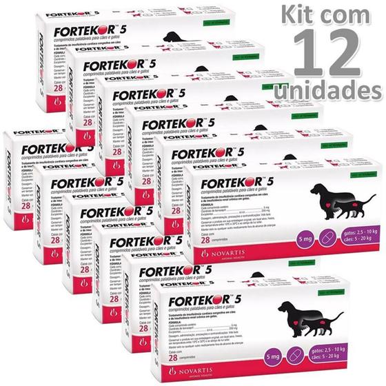 Kit 12cx fortekor flavour 5 novartis cães e gatos - Elanco - Farmácia ...