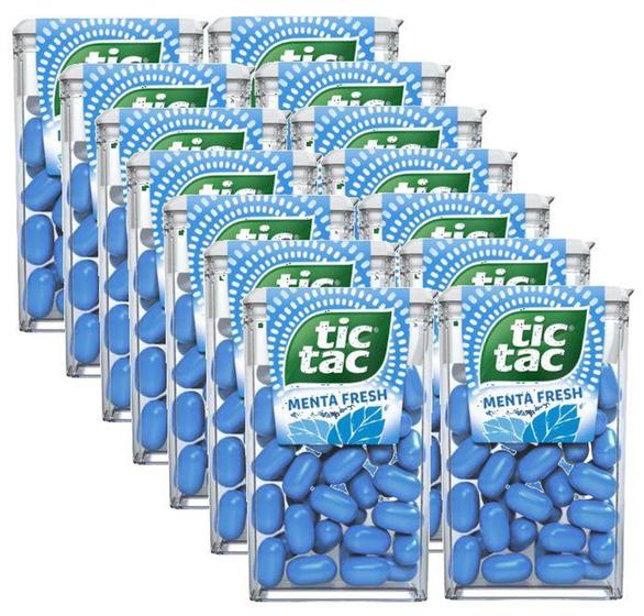 kit 14 Tic Tac Pastilhas Sabor Menta Fresh 14,5g - Pastilha Drops ...