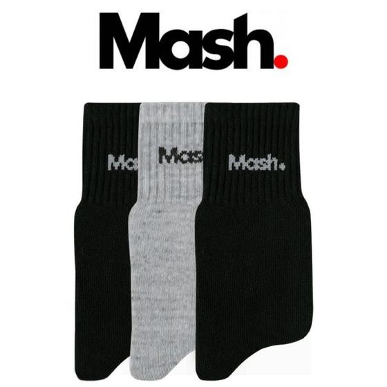 Kit 15 Pares Meias Cano Médio Algodão Original Mash 202.05 - Meia ...