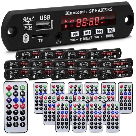 Kit 15 Placas de Amplificador Módulo BT-373 Bluetooth USB SD P2 Rádio ...