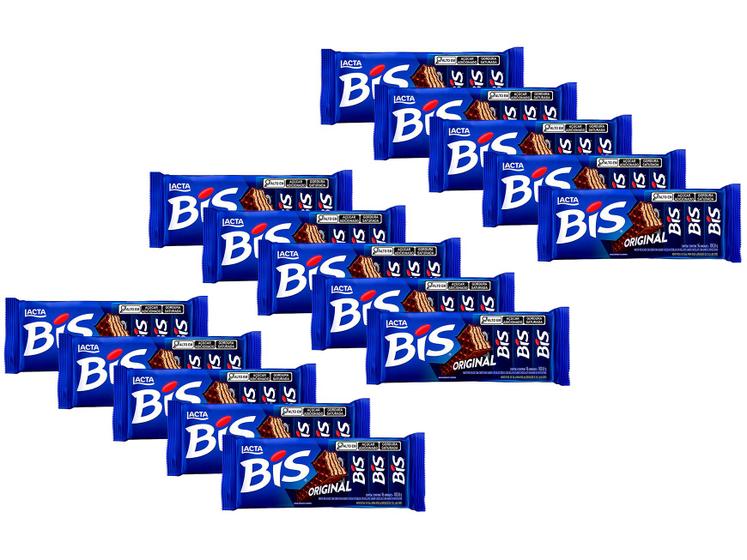 Kit 15 Unidades Chocolate Bis ao Leite 100,8g Cada - Lacta - Bis ...