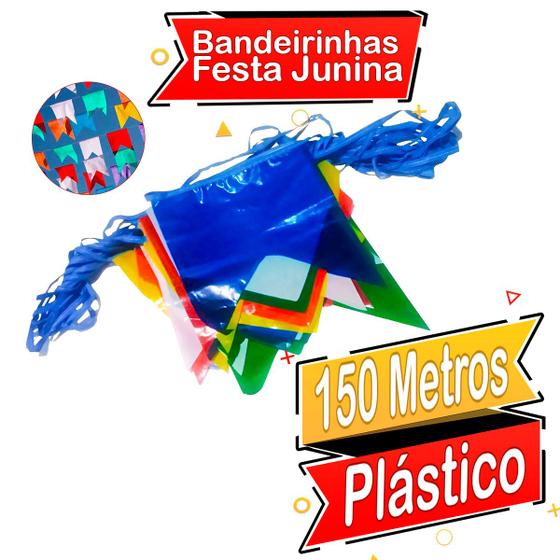 Kit 150 Metros De Bandeirinhas Festa Junina Atacado - Real seda ...