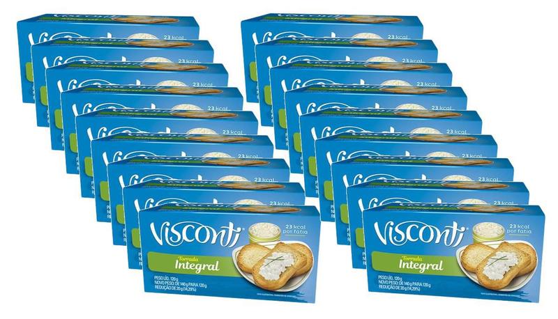 kit 18 Torrada Integral Visconti Pacote 120g - Torrada - Magazine Luiza