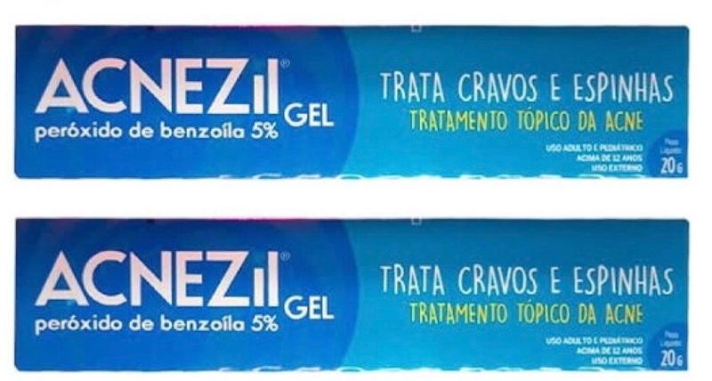 Kit 2 Acnezil Gel 20g Trata Cravos e Espinhas Acne Com Peróxido de ...