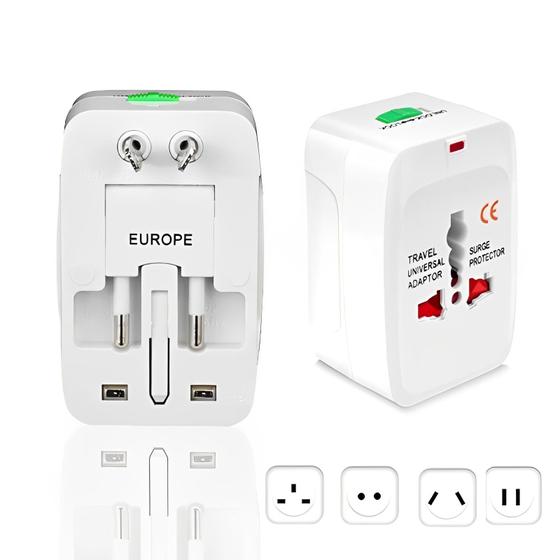 Kit 2 Adaptador Tomada Universal Para Viagens Internacional - Tudo na ...