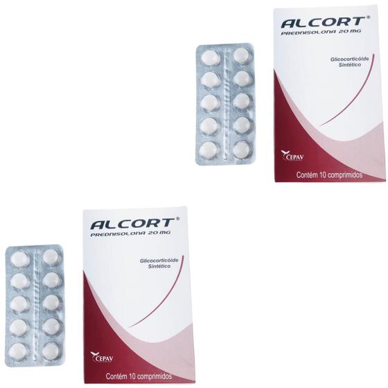 Kit 2 Alcort 20mg 10 Comprimidos Cães Cepav - Konig - Farmácia Pet ...