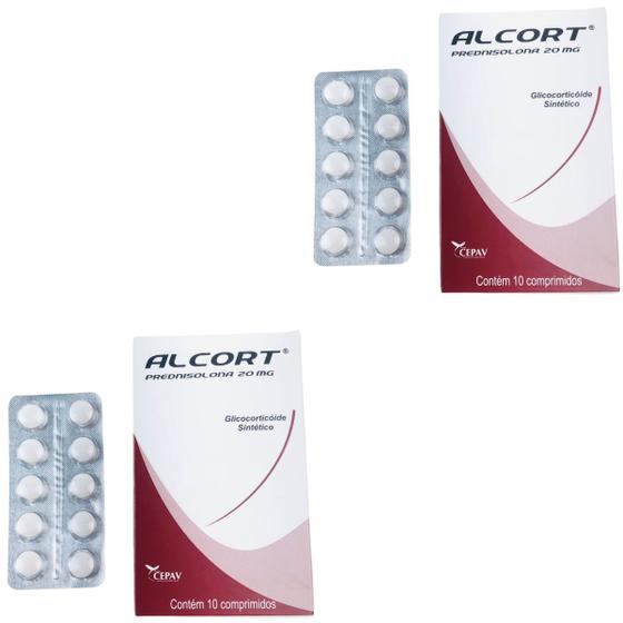 Kit 2 Alcort 20mg 10 Comprimidos Cães Cepav - Konig - Farmácia Pet ...