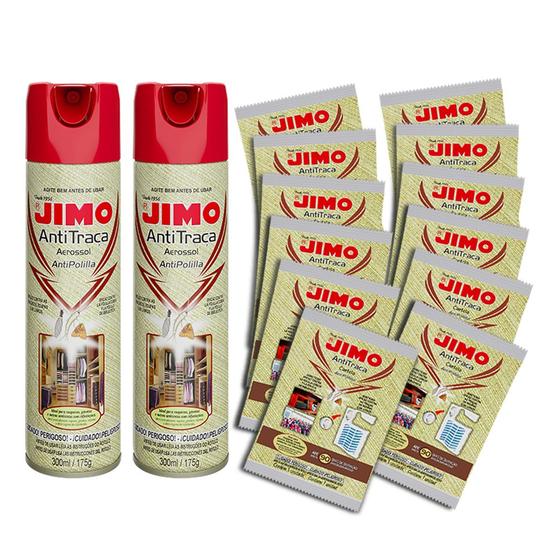 Kit 2 Anti Traça Jimo 300ml + 12 Cartelas Anti Traça Jimo - Inseticidas ...