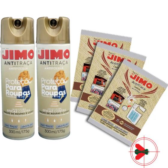 Kit 2 Anti Traça Jimo 300ml + 3 Cartelas Anti Traça Jimo - Inseticidas ...