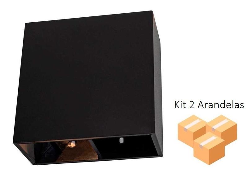 Kit 2 Arandelas Astral Multi Efeito 4W 3000k Preto - Opus - Luminária de Parede / Arandela ...