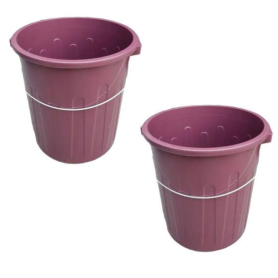 Kit 2 Baldes Alça De Ferro 30L Multiuso Arqplast Roxo C/ NF - Balde de ...