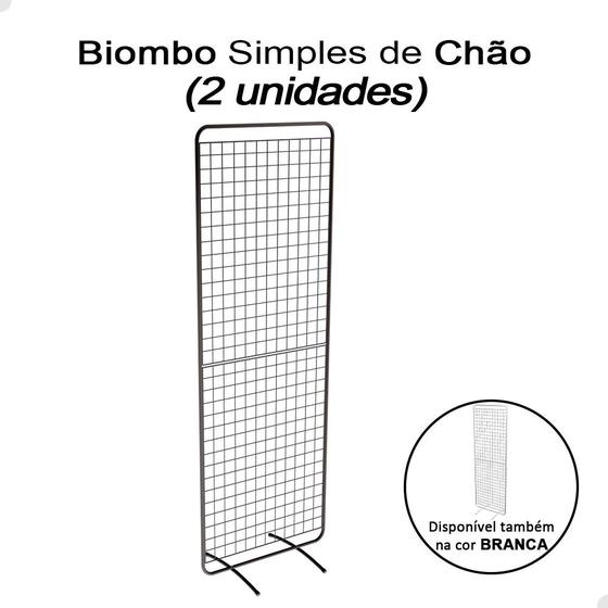 Kit 2 Biombo Expositor Simples De Chão Aramado Loja Preto - ECOMMIX ...