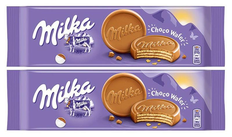 kit 2 BISCOITO DE CHOCOLATE MILKA CHOCOWAFER 150G - Biscoito / Bolacha ...