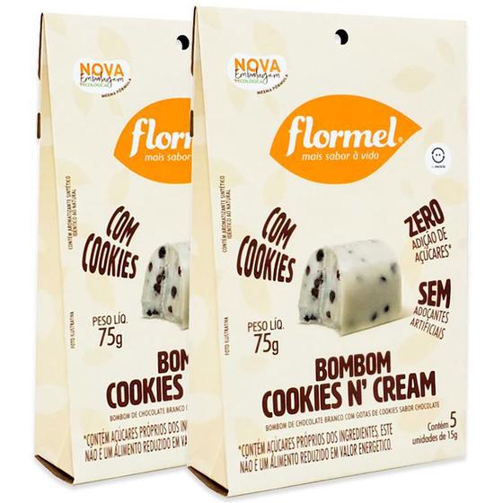 Kit 2 Bombom Cookies N' Cream Flormel 75g - Bombom - Magazine Luiza