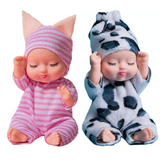 Kit 2 Bonecas Mini Bebê Infantil Brinquedo Educativo para as Crianças ...
