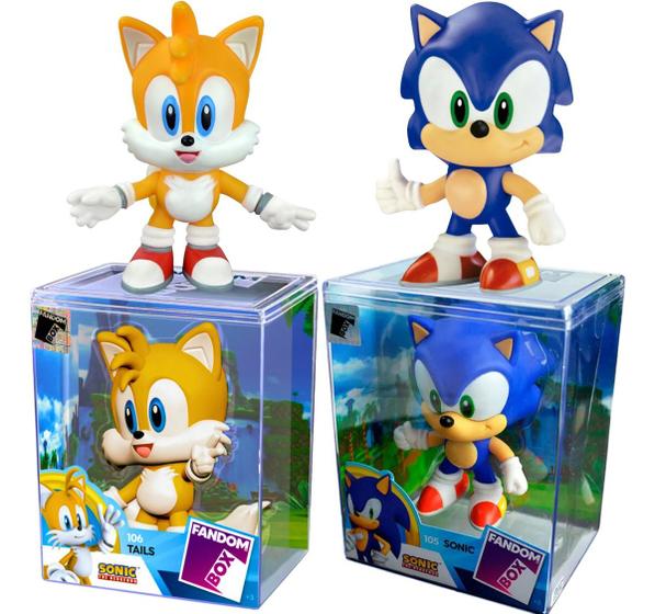 Kit 2 Bonecos Sonic E Tails Vinil Colecionáveis Fandom Box Articulados ...