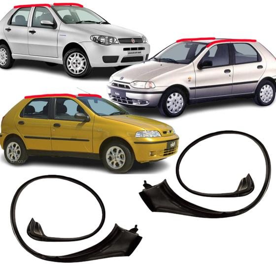 KIT 2 Borrachas Pingadeira Friso Teto Palio Fire 4 Portas 97 - GTR ...