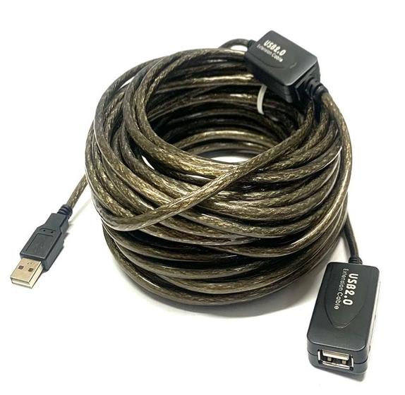 Kit 2 Cabo Extensor Usb 20m -20 Metros Com Amplificador De Sinal - RB ...