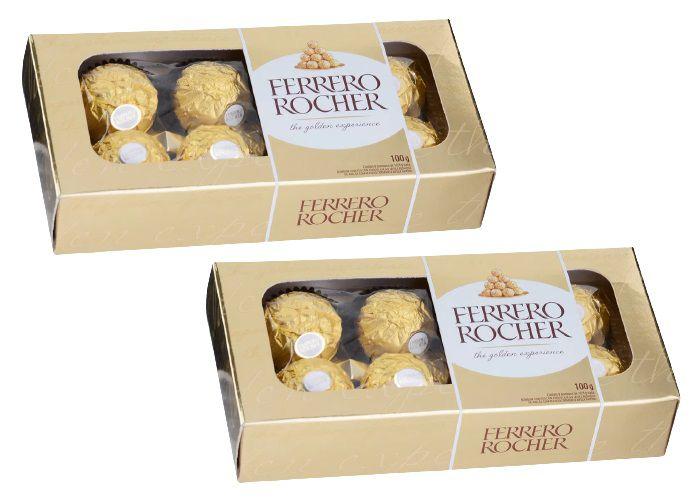kit 2 CAIXA DE BOMBOM FERRERO ROCHER 8 UNIDADES 100G - Bombom ...