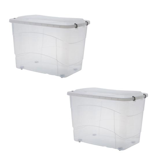 Kit 2 Caixa Organizadora Gigante Container 150l Com Roda - Paramount ...