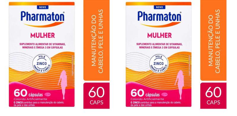 Kit 2 caixas Multivitamínico Pharmaton Mulher 60 Cápsulas -Sanofi ...