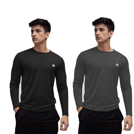 Kit 2 Camisa UV Masculina Térmica Manga Longa Uv Proteção - Laion ...
