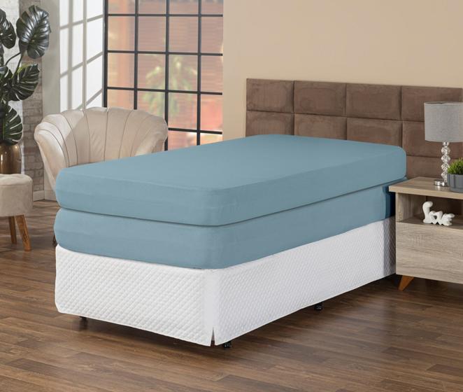 Kit 2 Capas Colchão Solteiro Protetora 20cm Altura Com Zíper Malha ...