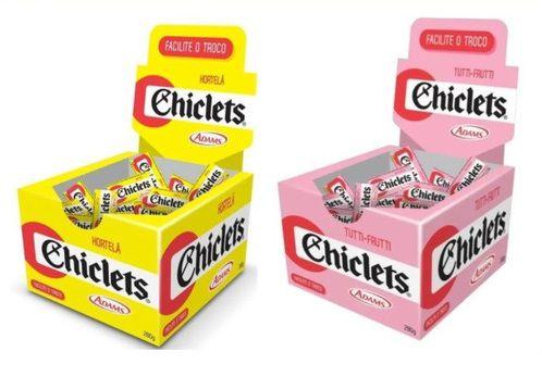 Kit 2 Chiclete Chiclets Adams Hortelã e Tutti Frutti 280g - Chicletes e ...