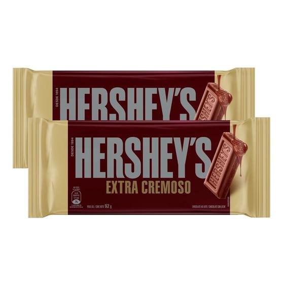 Kit 2 Chocolate Hershey's Extra Cremoso 92g - Hersheys - Chocolate / Barra de Chocolate ...