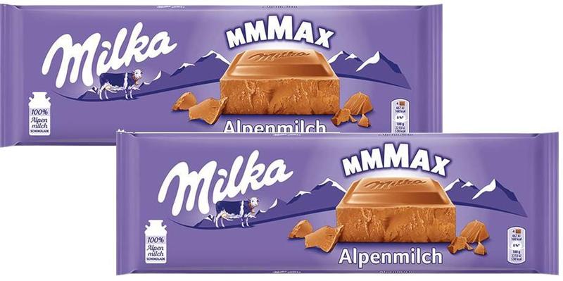 kit 2 CHOCOLATE MILKA ALPINE MILK TRADICIONAL 270G - Chocolate / Barra ...