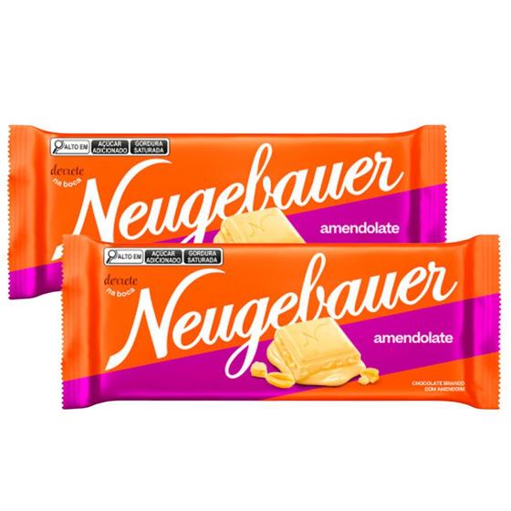 Kit 2 Chocolate Neugebauer Branco Amendolate 80g - Chocolate / Barra de Chocolate - Magazine Luiza
