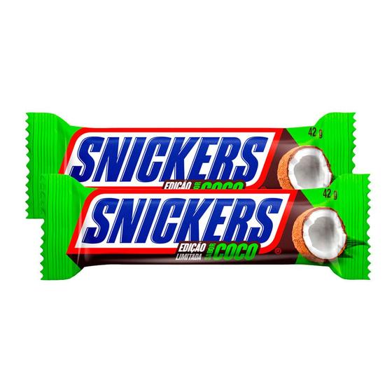 Kit 2 Chocolate Snickers Coco 42g - Chocolate / Barra de Chocolate ...