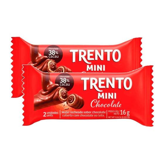 Kit 2 Chocolate Trento Mini Ao Leite 16g - Chocolate / Barra de ...
