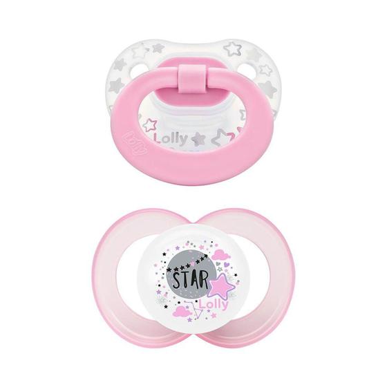 Kit 2 chupetas star dia e noite lolly baby t1 orto feminino - Chupeta ...