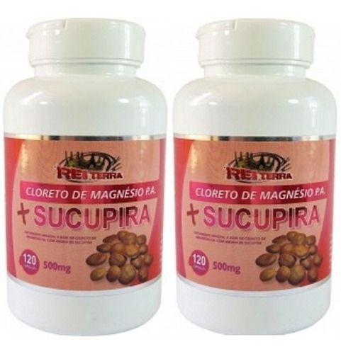 Kit 2 Cloreto De Magnésio P.a + Sucupira 500mg 120 Cápsulas - Rei terra - Cloreto de Magnésio ...