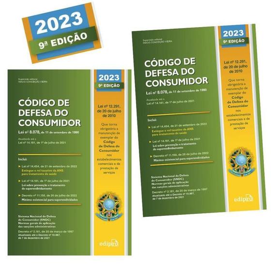 Kit 2 Código Defesa Do Consumidor Atualizado Lei Regulamento - Cdc 2021 ...