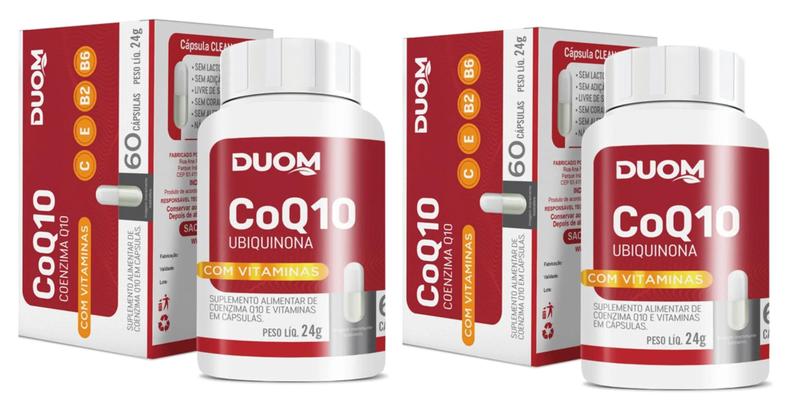Kit 2 Coenzima Q10 + Vit C E B2 B6 com 60 Cápsula - Duom - No Magalu ...