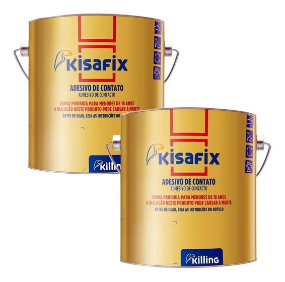 Kit 2 Cola De Contato Kisafix Kisaforte Sapateiro Marceneiro - Cola de ...
