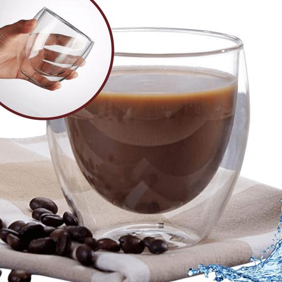 Kit 2 Copos Copo Parede Dupla De Grande Vidro Transparente Bebida ...