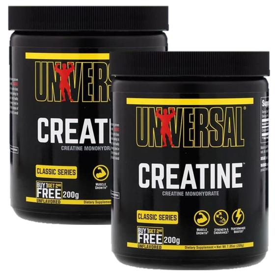 Kit 2 Creatina Monohidratada 200g Universal Nutrition - Creatina ...