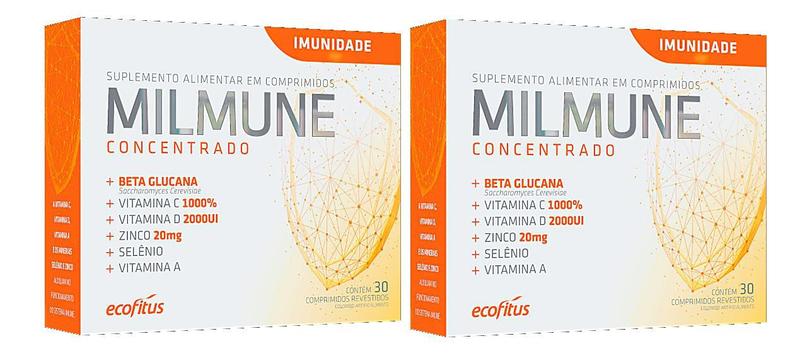 Kit 2 cxs Milmune Concentrado 30 comprimidos Ecofitus - Multivitamínico / Polivitamínico ...