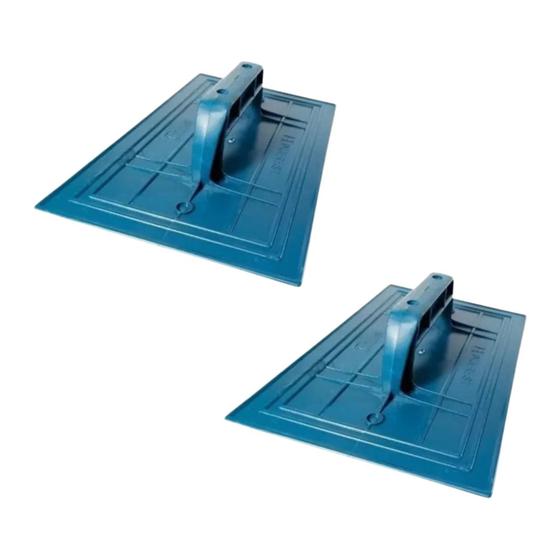 Kit 2 Desempenadeira De Plastico Lisa 22x34 Reboco E Massa Grossa ...