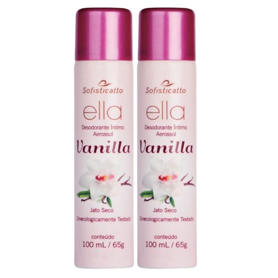 Kit 2 Desodorante Íntimo Ella Vanilla - Sofisticatto - Desodorante Íntimo - Magazine Luiza