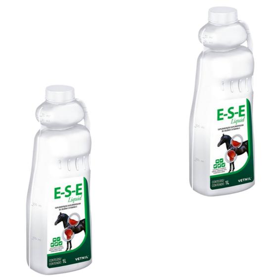 Kit 2 E-s-e Super Liquido 1L Suplemento P/ Equinos Vetnil - Vitaminas e ...