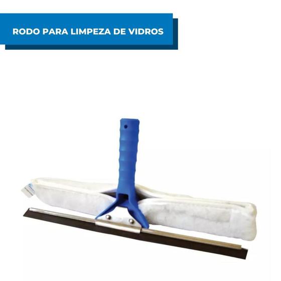Kit 2 em 1 Rodo para Limpeza de Vidros 35cm Sem Cabo Limpeza Limpa e ...