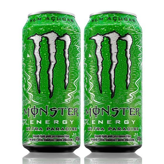 Kit 2 Energético Monster Ultra Paradise Zero Açúcar 473ml - Monster ...