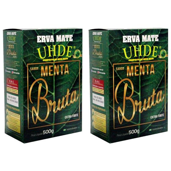 Kit 2 Erva Mate Tereré Uhde Sem Açúcar Menta Bruta 500g Erva Mate
