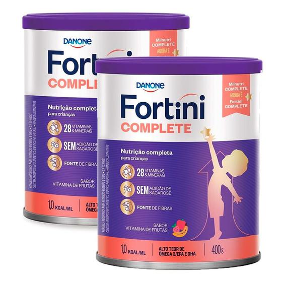 Kit 2 Fortini Complete Sabor Vitamina de Frutas 400g - Milnutri ...