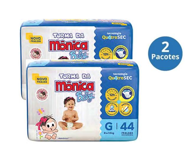 KIT 2 Fraldas Turma Da Monica Baby Mega P, M,G,XG,XXG - Turma da Mônica ...